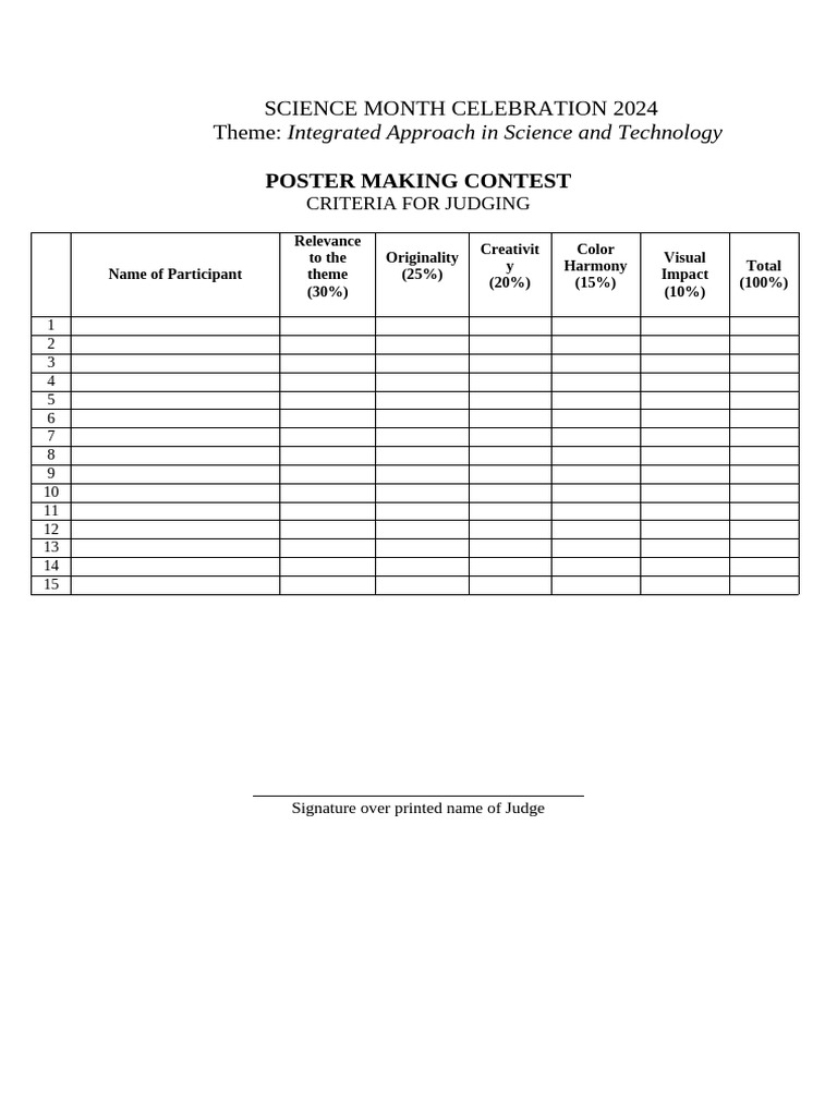 Criteria For Judging | PDF | Cognitive Science | Art