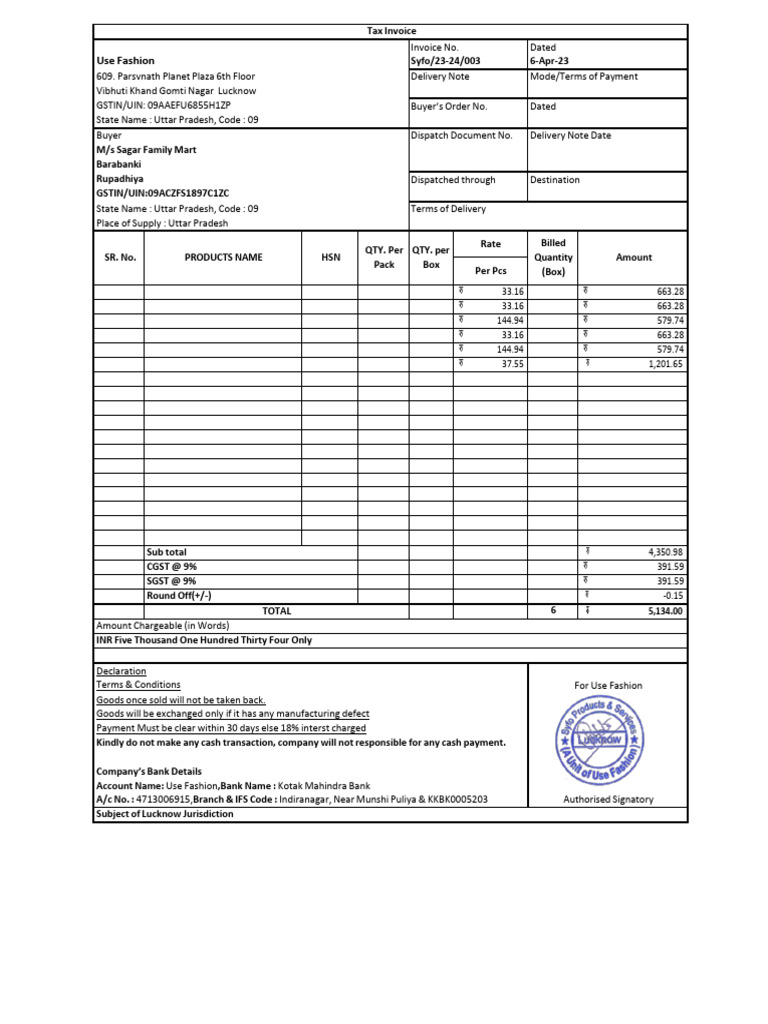 Sagar Family Mart 003-1 | PDF