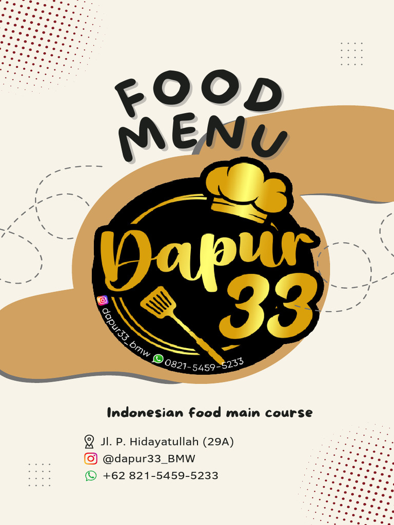 Menu & Price List (Dapur 33 SAMARINDA) | PDF