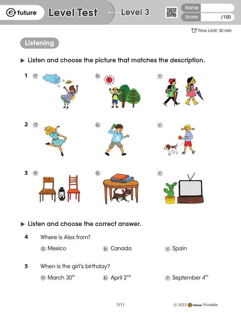 Level Test - Level 3 | PDF