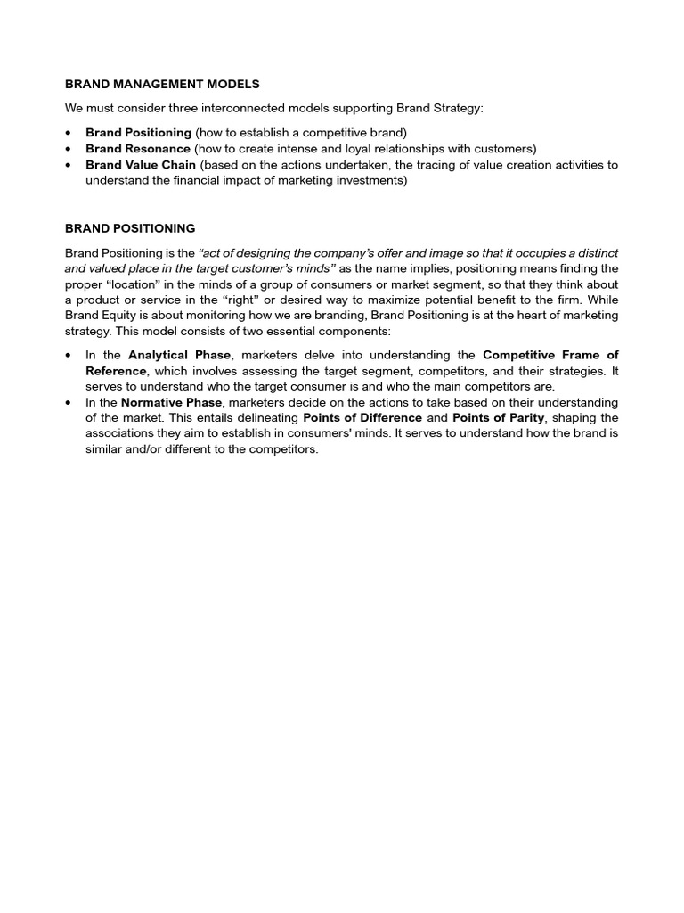 Brand Positioning | PDF