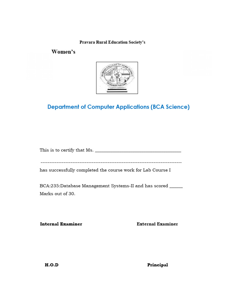 DBMS Certificate | PDF