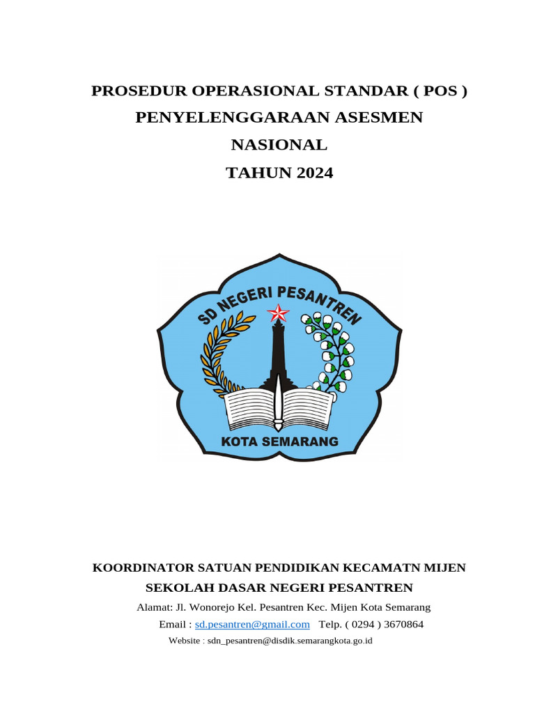 POS ANBK 2024 untuk SD Negeri Pesantren | PDF