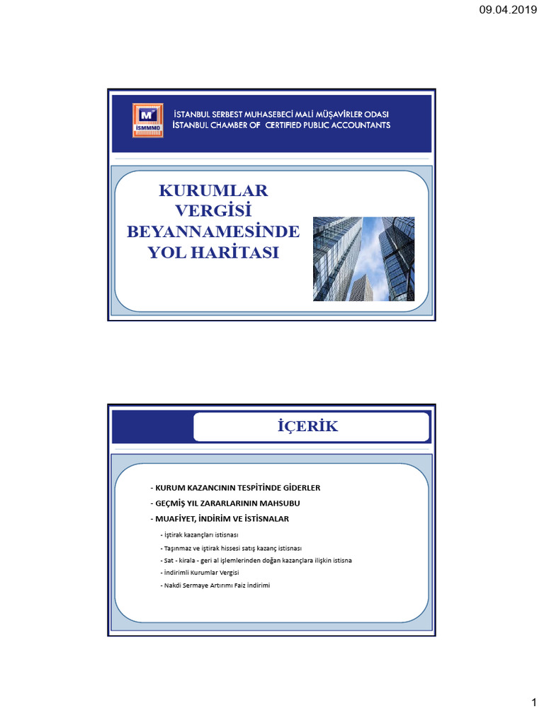 Kurumlar Verg S Beyannames NDE Yol Har Tasi | PDF