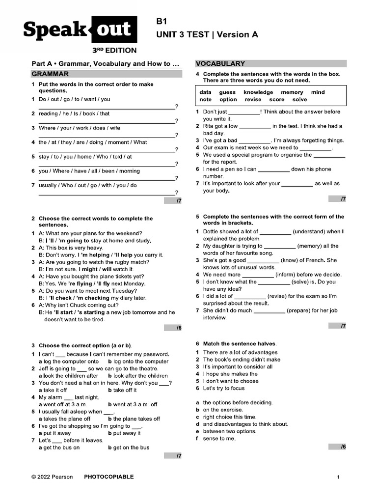 Unit 3 Test Exam | PDF