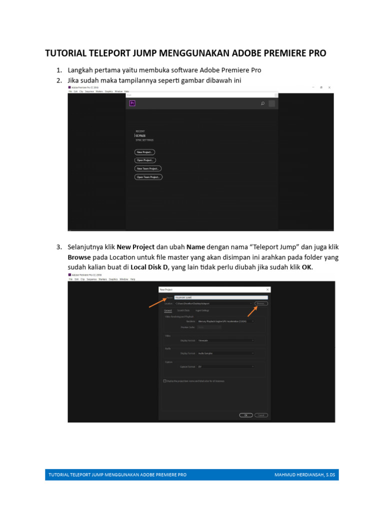 Tutorial Teleport Jump Menggunakan Adobe Premiere Pro Pdf 