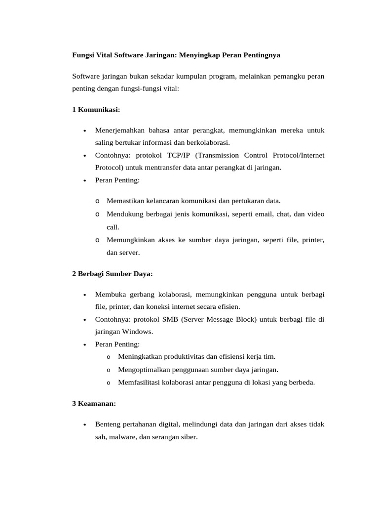 Software Jaringan | PDF