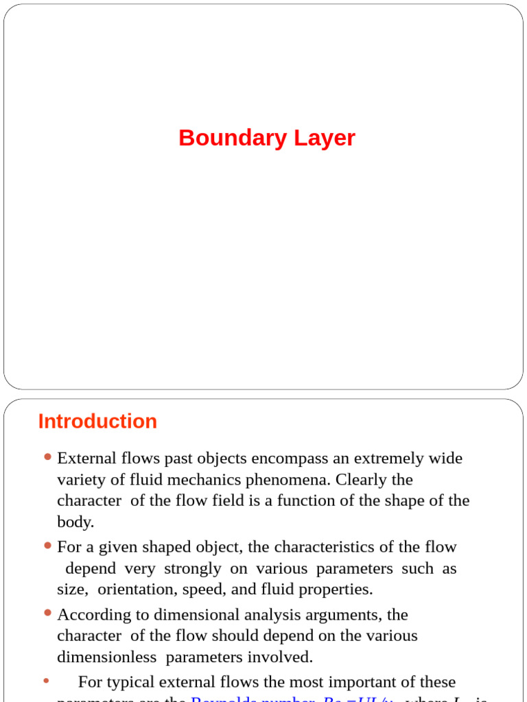 Flmc-Lec 4 | PDF | Reynolds Number | Boundary Layer