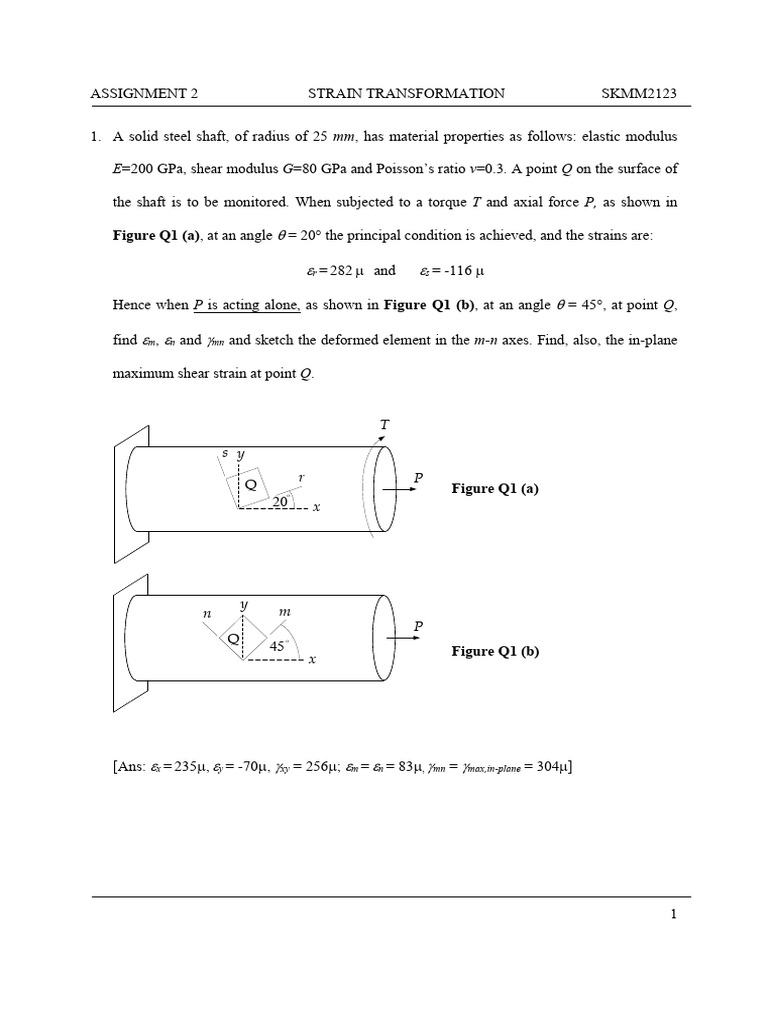 2-Strain Transformation-Asgn | PDF