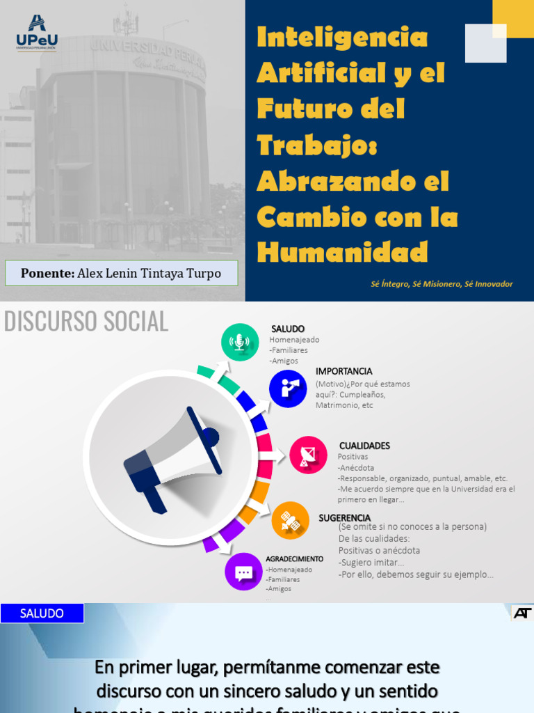 Discurso Social IA - Alex Lenin Tintaya Turpo | PDF