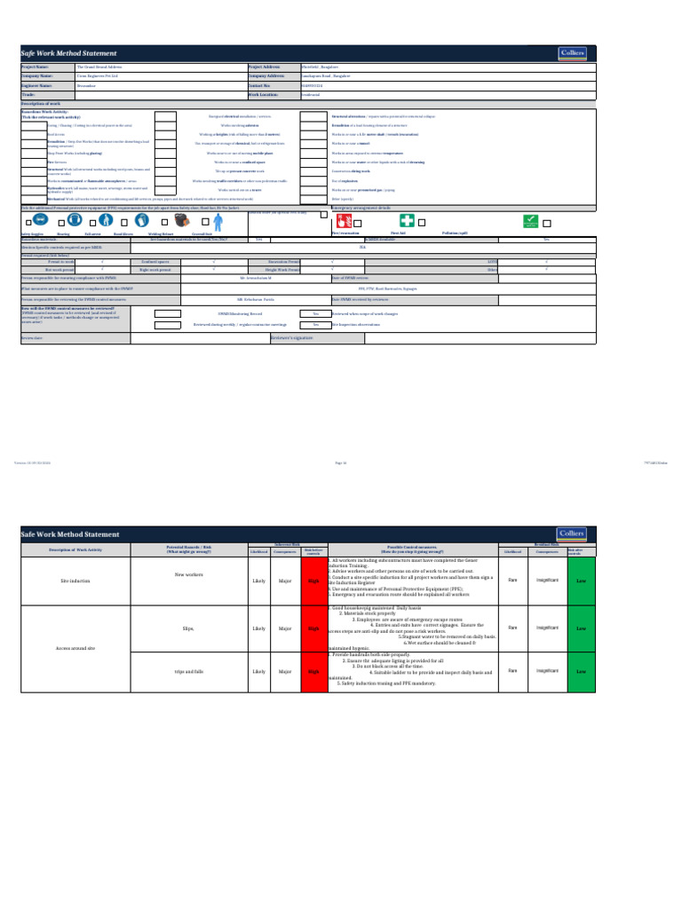 Swms Site Mobilization | PDF