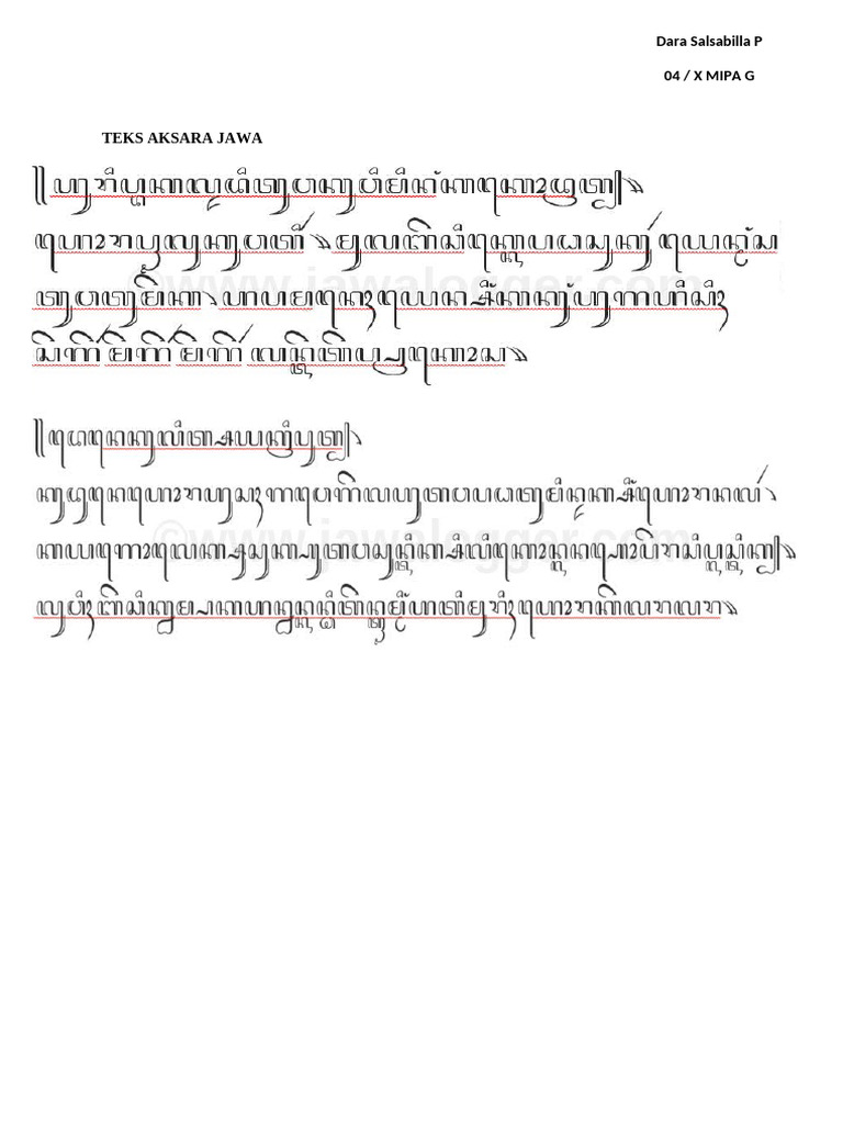Teks Aksara Jawa | PDF