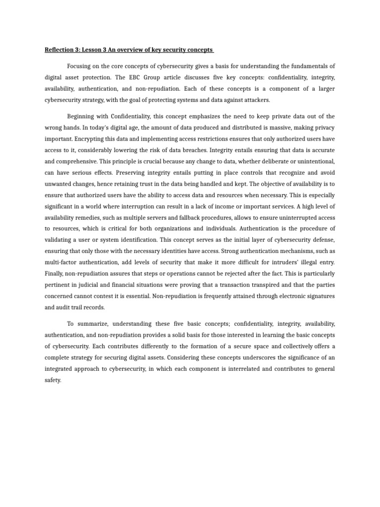 Lesson 1 An Overview of Key Security Concepts | PDF | Security | Computer Security