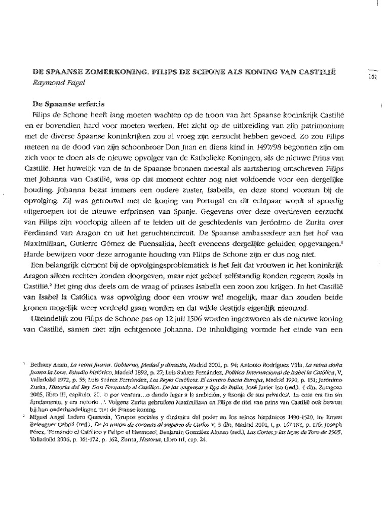De Spaanse Zomerkoning Filips de Schone | PDF