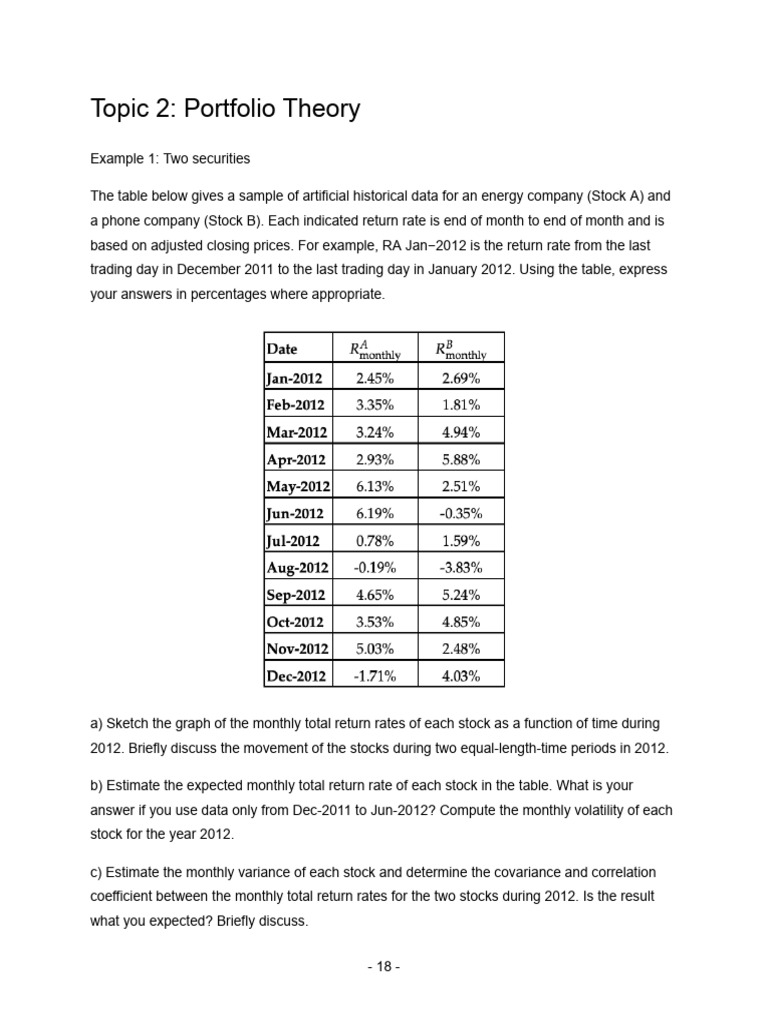 Financial Mathematics Notes | PDF