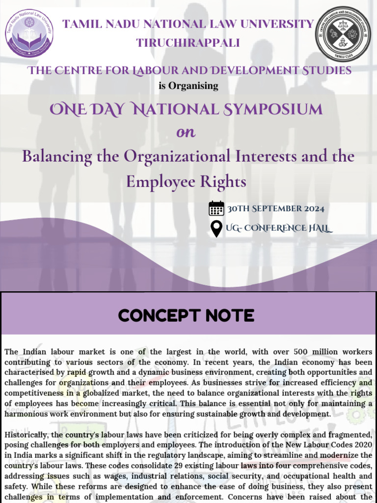 National Symposium On Balancing The Organizational Interests and The ...