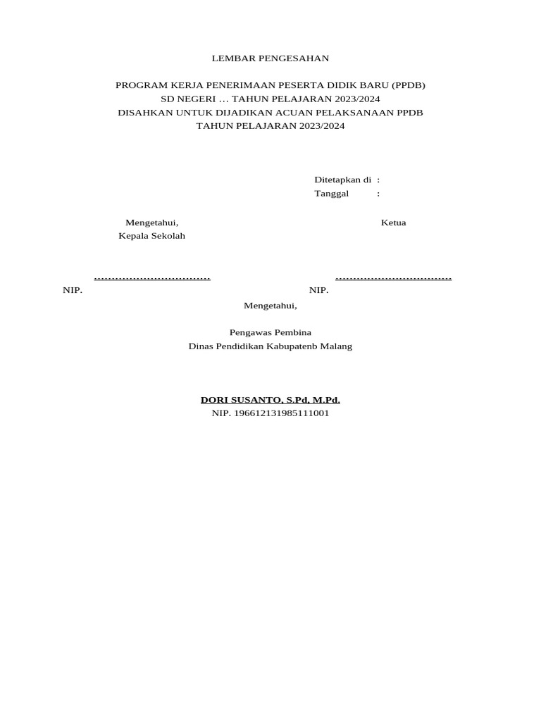 Lembar Pengesahan | PDF