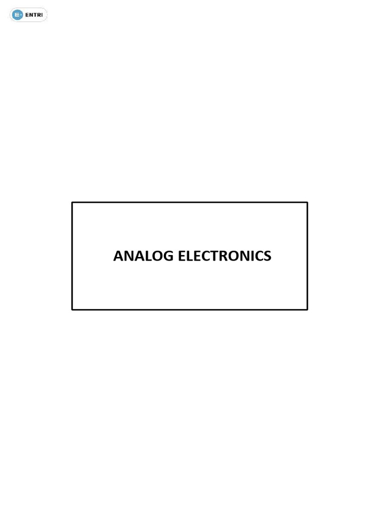 Analog Electronics | PDF Analog Electronics | PDF