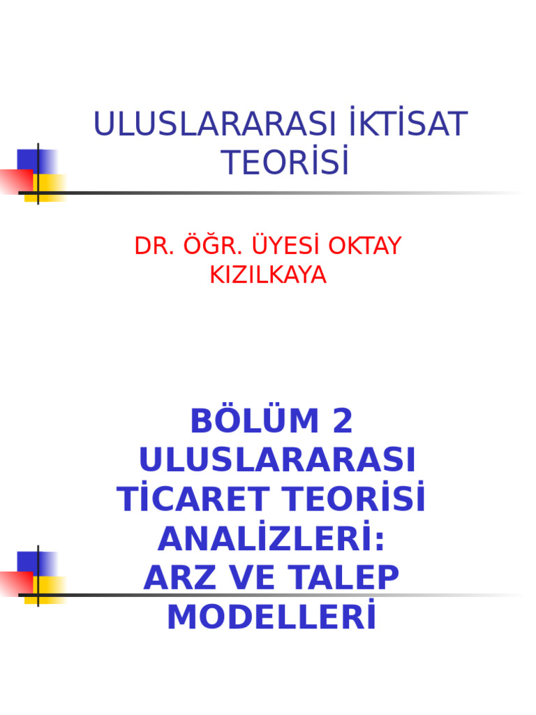 Bölüm 2 - Arz - Ve - Talep - Modelleri | PDF