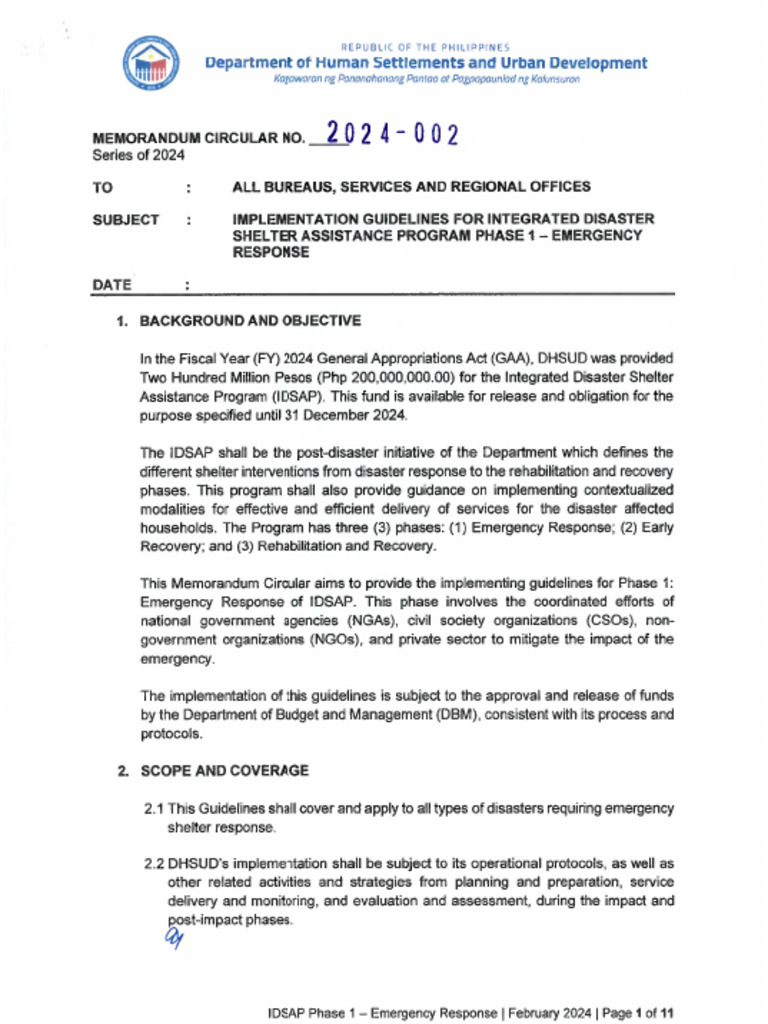 Memorandum Circular No. 2024-002 | PDF