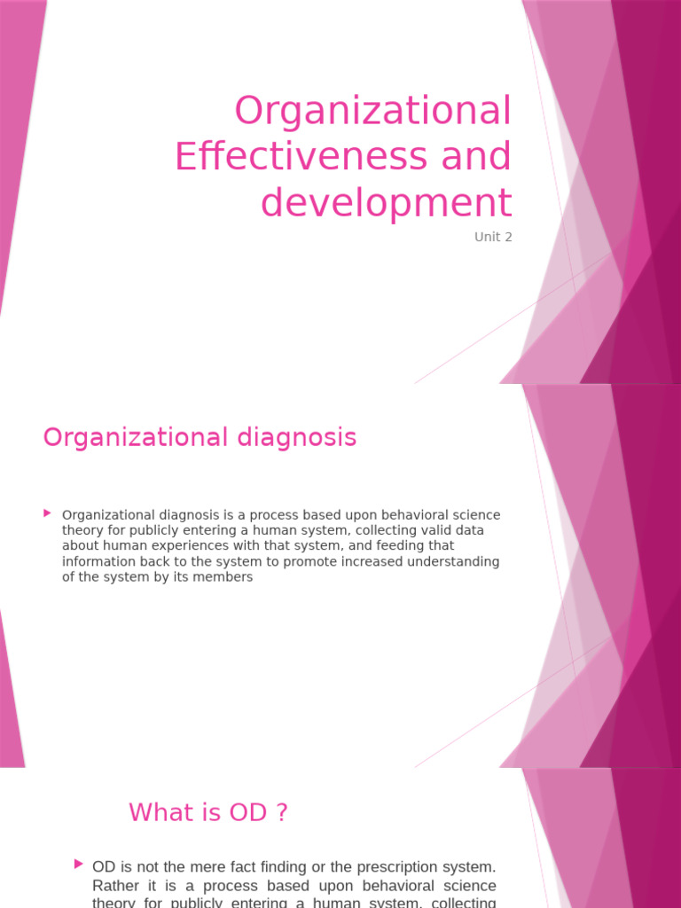 Organizational Effectiveness and Development-TYBMS | PDF