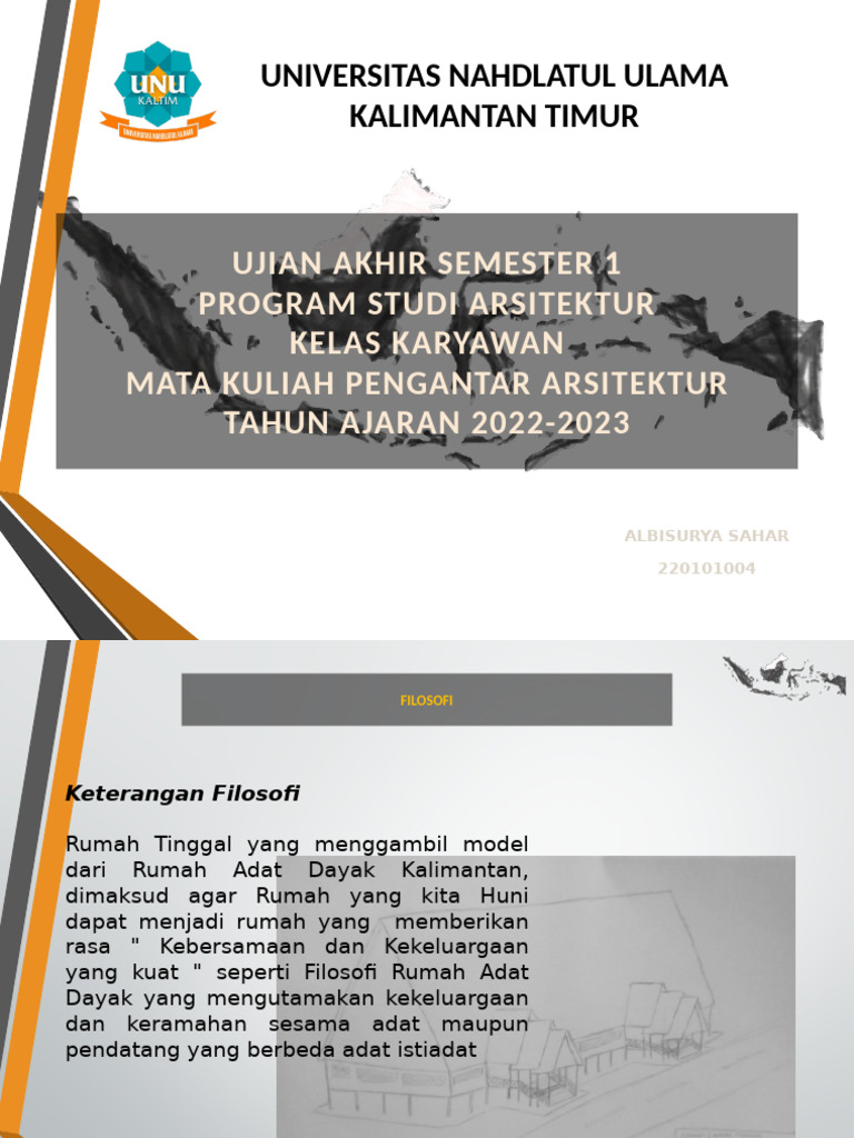 Uas MK Pengantar Arsitektur Albisurya Sahar 220101004 | PDF
