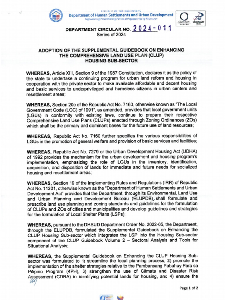 Department Circulars No. 2024-011 | PDF