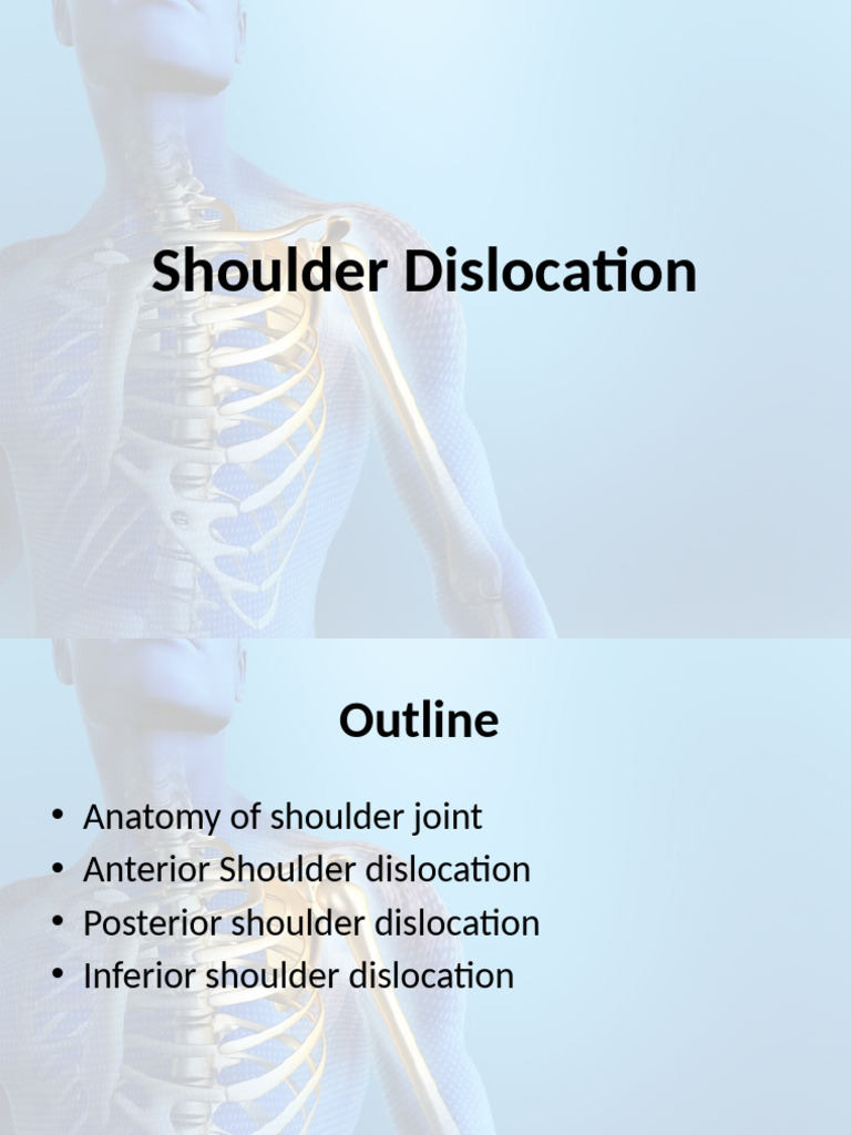 Shoulder Joint Dislocation | PDF