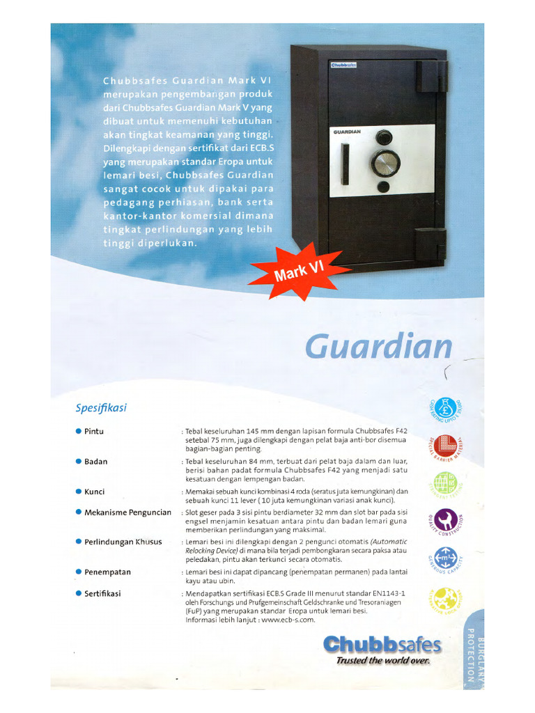 Brosur Brankas Guardian | PDF