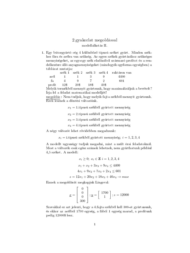 2.gyak Megoldással | PDF