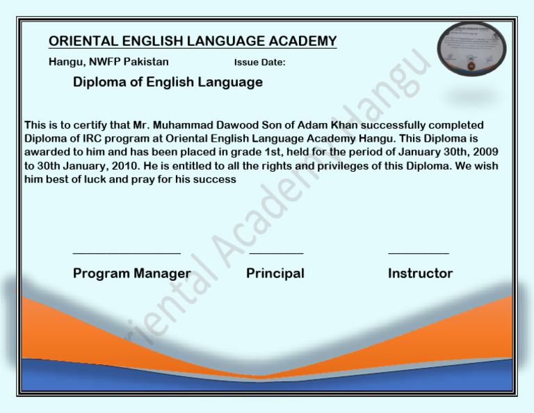 Oriental English Language Academy | PDF