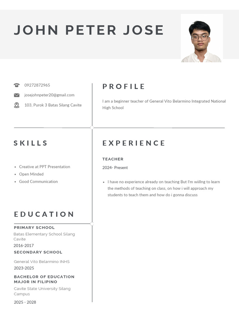 JC CV Resume Photo | PDF