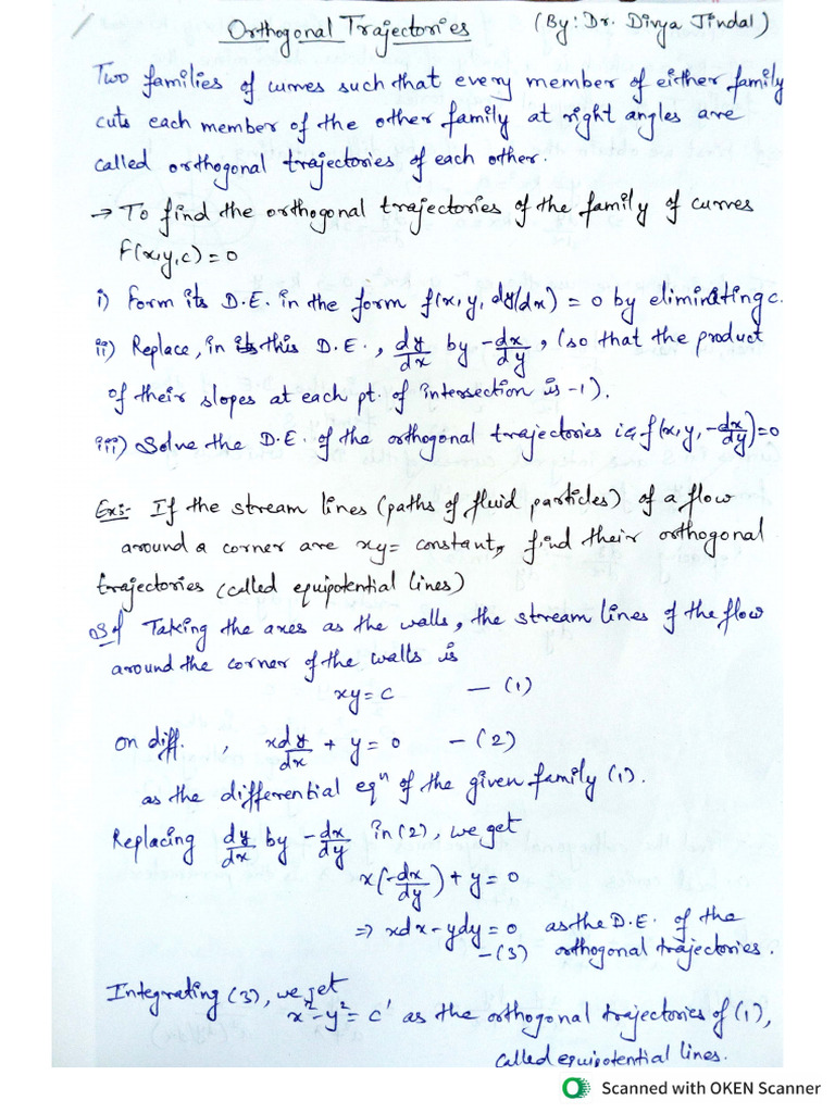 Orthogonal Trajectories | PDF