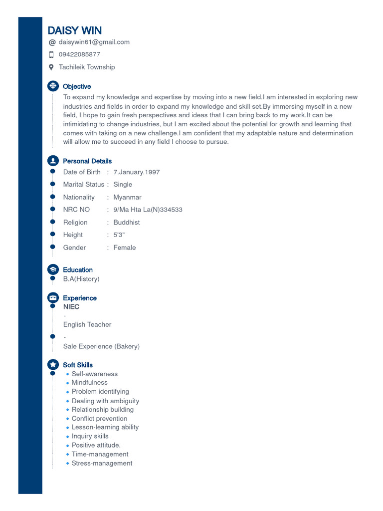 Daisy Win - CV | PDF
