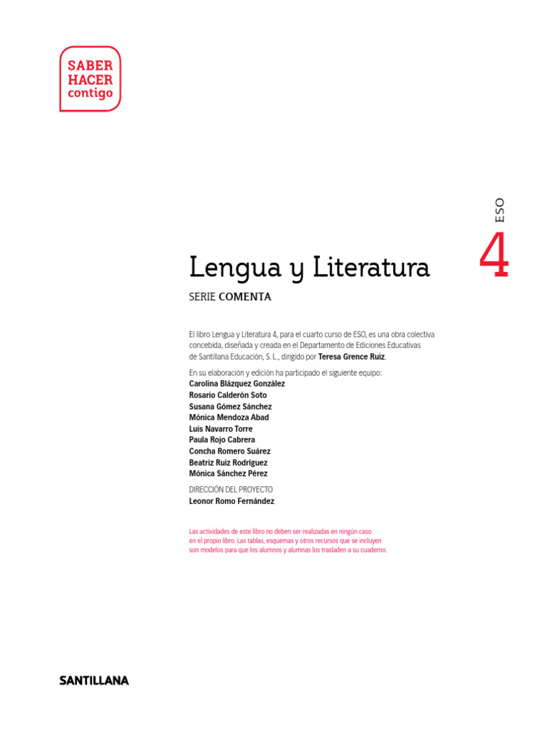 Lengua y Literatura: Serie Comenta | PDF