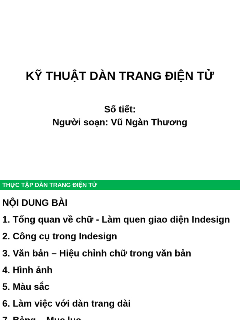 Ky Thuat Dan Trang Dien Tu - Indesign | PDF