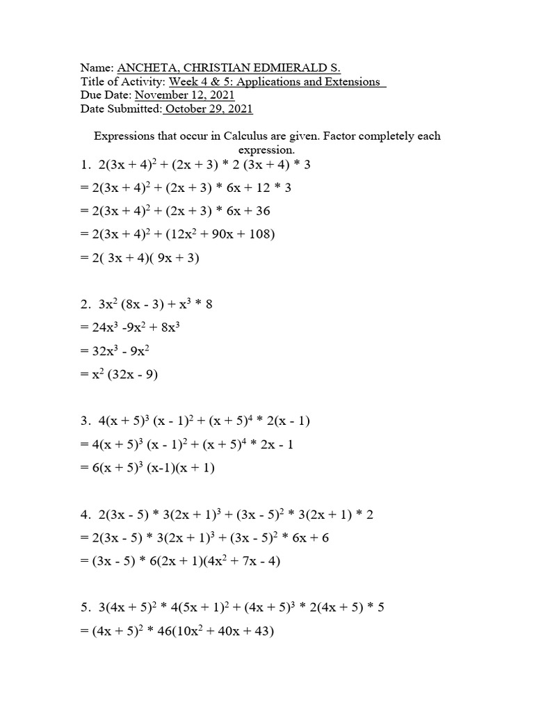 Ancheta Week4&5 ZApplicatonandExtensions | PDF