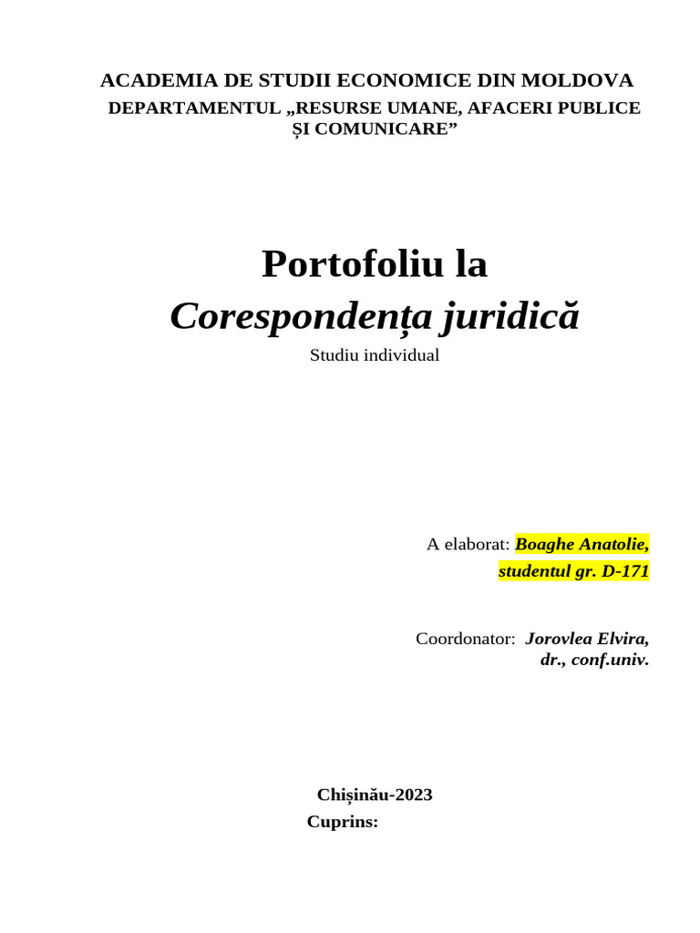 Model Foaie Titlu | PDF