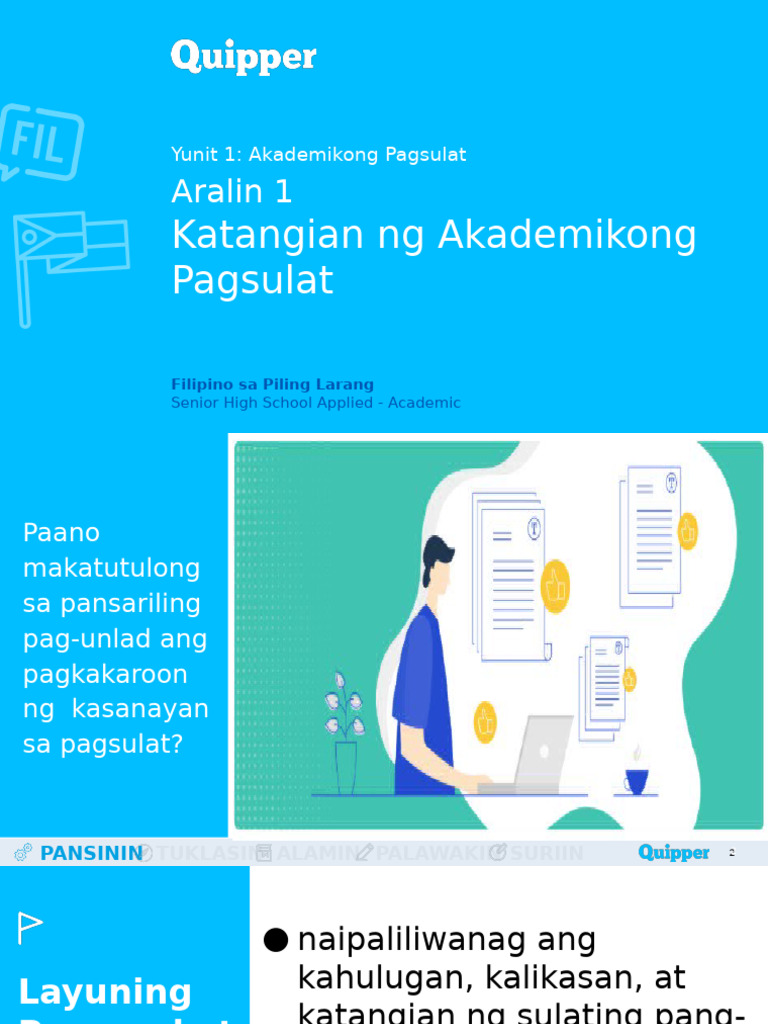 FPL 11 - 12 Q1 0101 - Katangian NG Akademikong Pagsulat | PDF