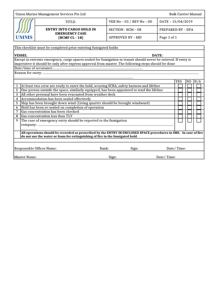 3rd Off Checklist of Drill | PDF