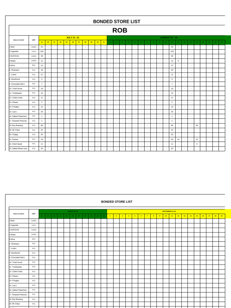 Bonded Store Rob | PDF