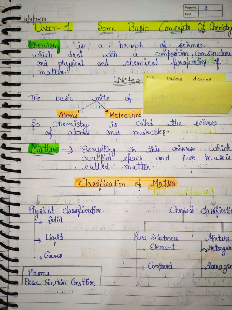 Chemistry Chapter - 1 | PDF