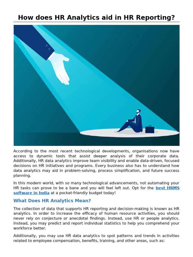 How Does HR Analytics Aid in HR Reporting | PDF | Analytics | Business