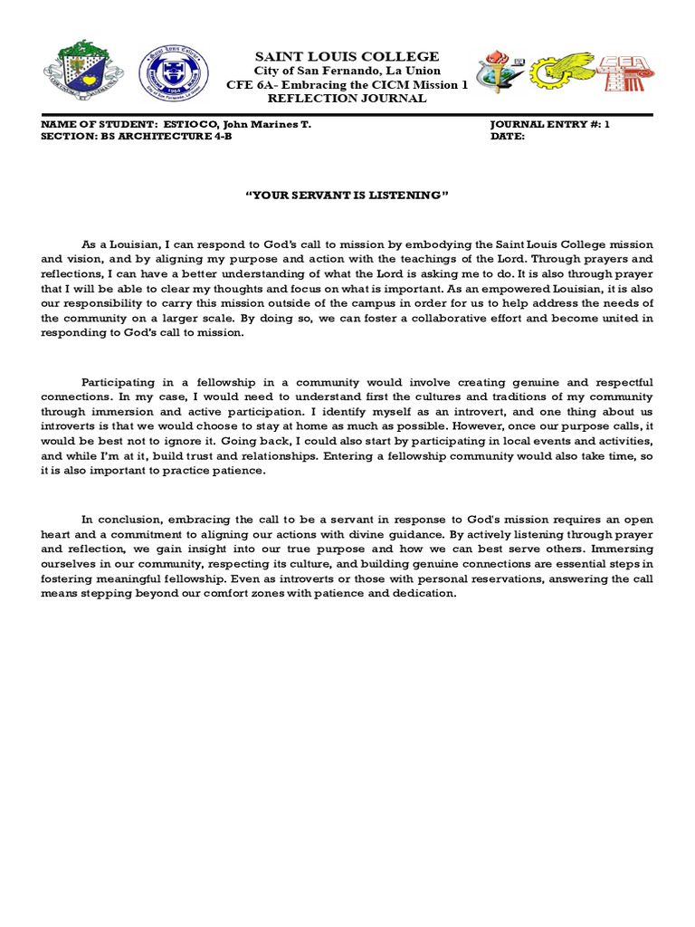 Cfe JOURNAL | PDF | Career & Growth | Religion & Spirituality