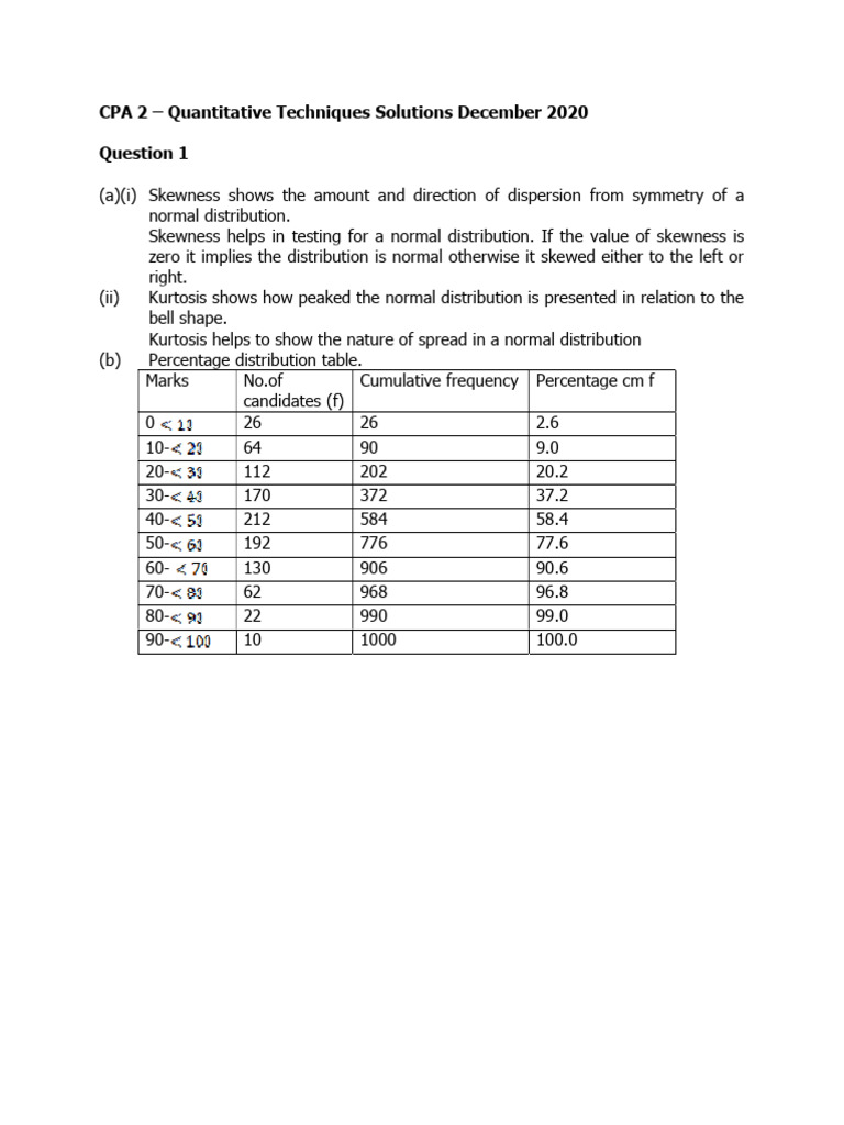 CPA 2 - Quantitative Techniques | PDF