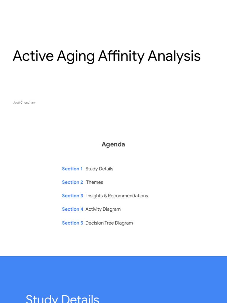 Affinity Analysis Presentation - Active Aging | PDF