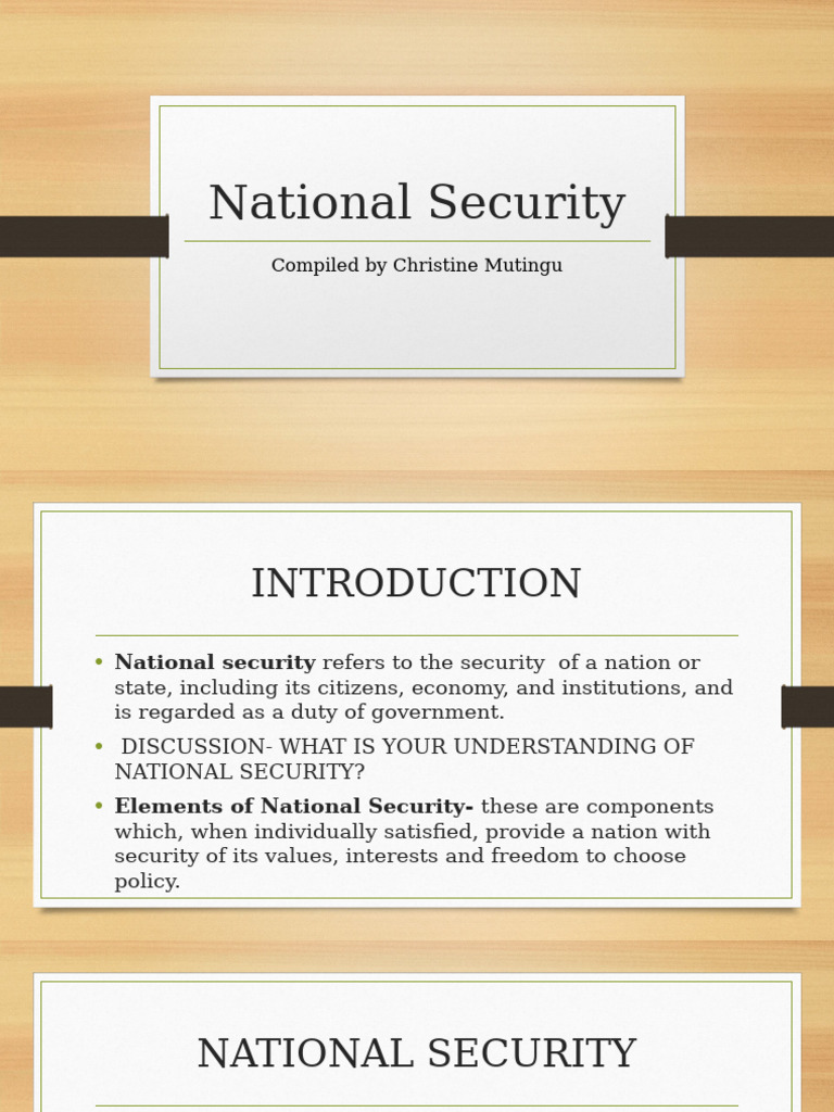 Lecture 4 National Security | PDF