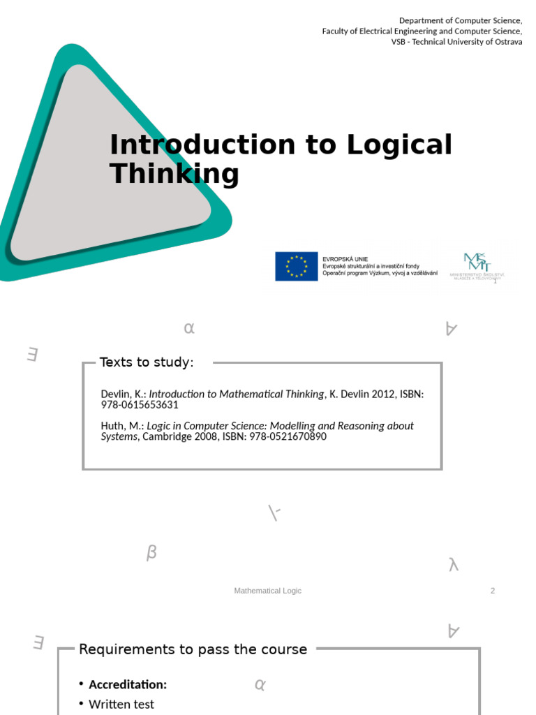 Introduction To Logical Thinking | PDF