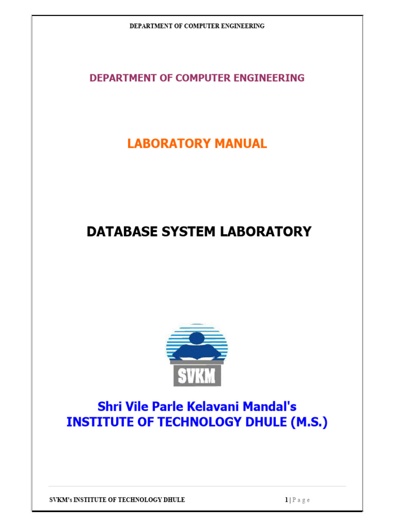 DBS Lab Manual 2022-2023 | PDF