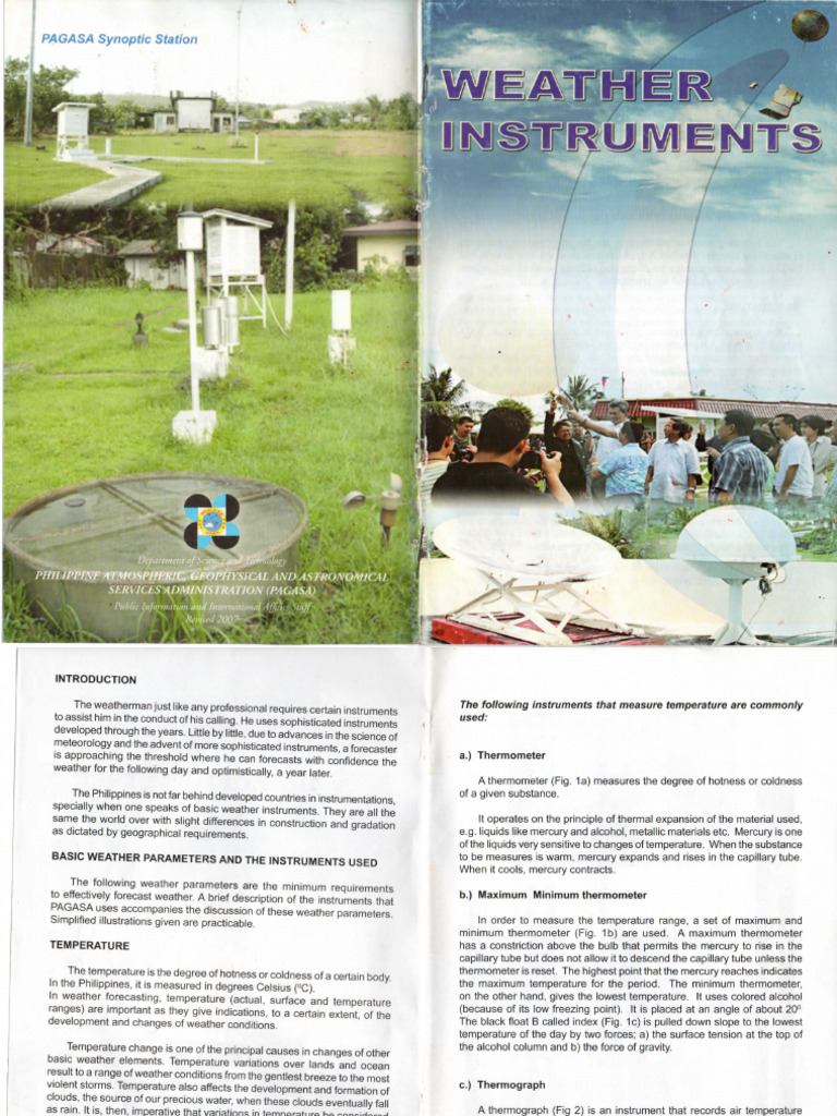 CE315 - Module#1 - Handout#3A - Weather Instruments | PDF
